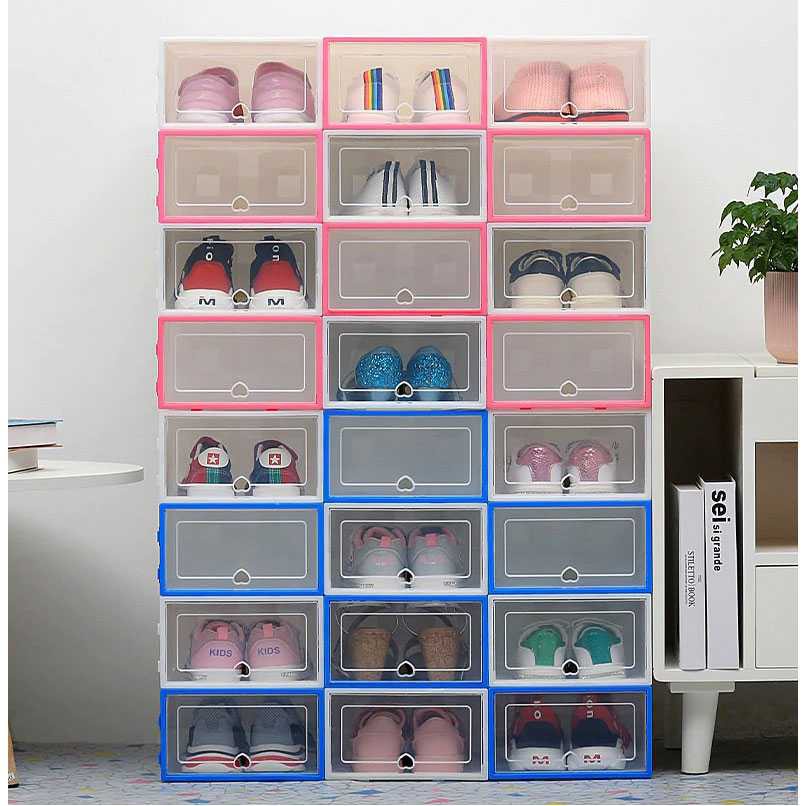 Jual GS8 6 Box Kotak Susun Rak Organizer Sepatu Shoe Rapi LF010 ...
