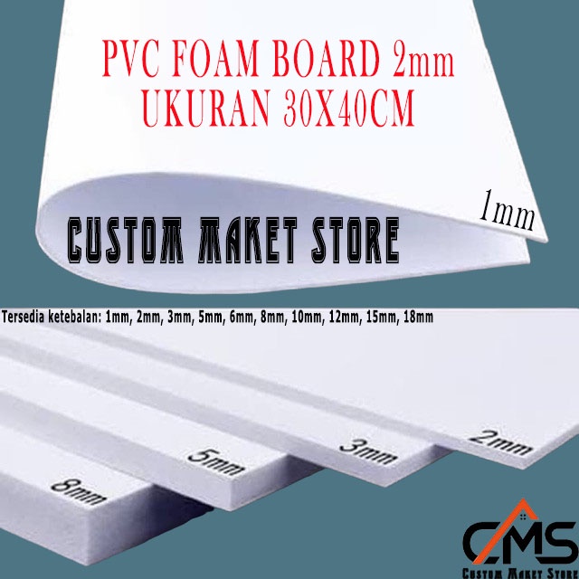 Jual PVC BOARD / PVC FOAM BOARD 2MM 30X40CM | Shopee Indonesia