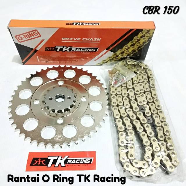 Jual Gear Set TK Racing CB150R - CBR150 dan Rantai O ring TK racing 428 ...