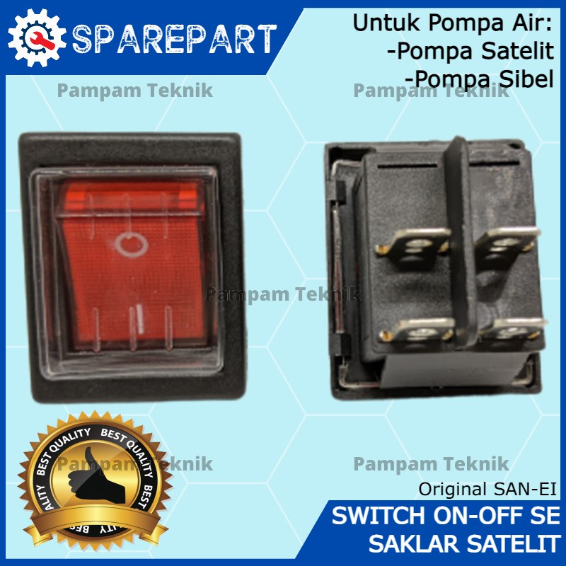 Jual Saklar on off satelit 16A 250V / 20A 125V SANEI - Switch control ...