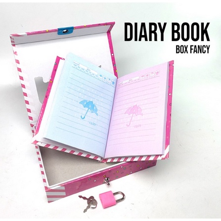 Jual Diary Box Fancy KECIL 64K / Buku diary kunci dengan gembok ...