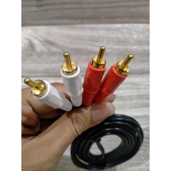 Jual Kabel RCA 2-2 Kabel Audio Aux RCA to RCA 2-2 1.5m Audio Stereo Cable | Shopee Indonesia