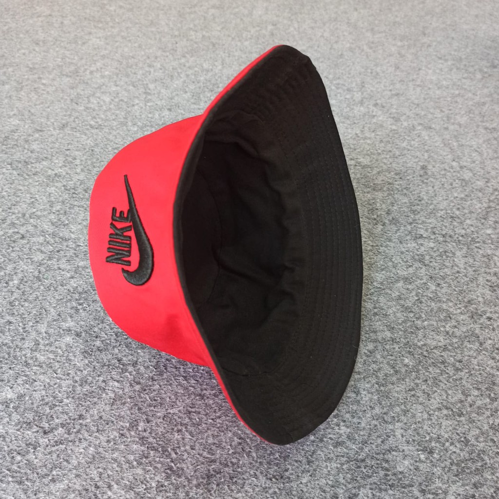 Jual G-320 Topi Bucket Nike Black Red | Shopee Indonesia