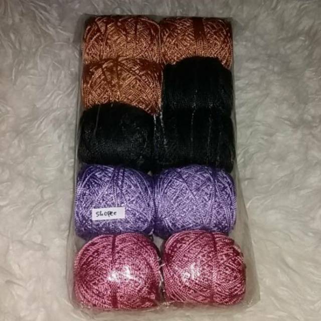 Jual Benang Rajut Nilon d27 (paket mix 10 gulung/ pack/ 1 Kg ) | Shopee ...