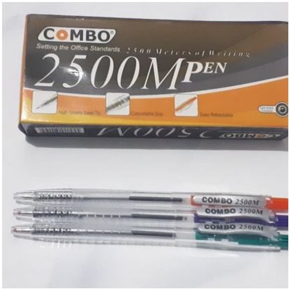 Jual Pulpen Ballpoint Combo 2500M Pen Plastik | Shopee Indonesia
