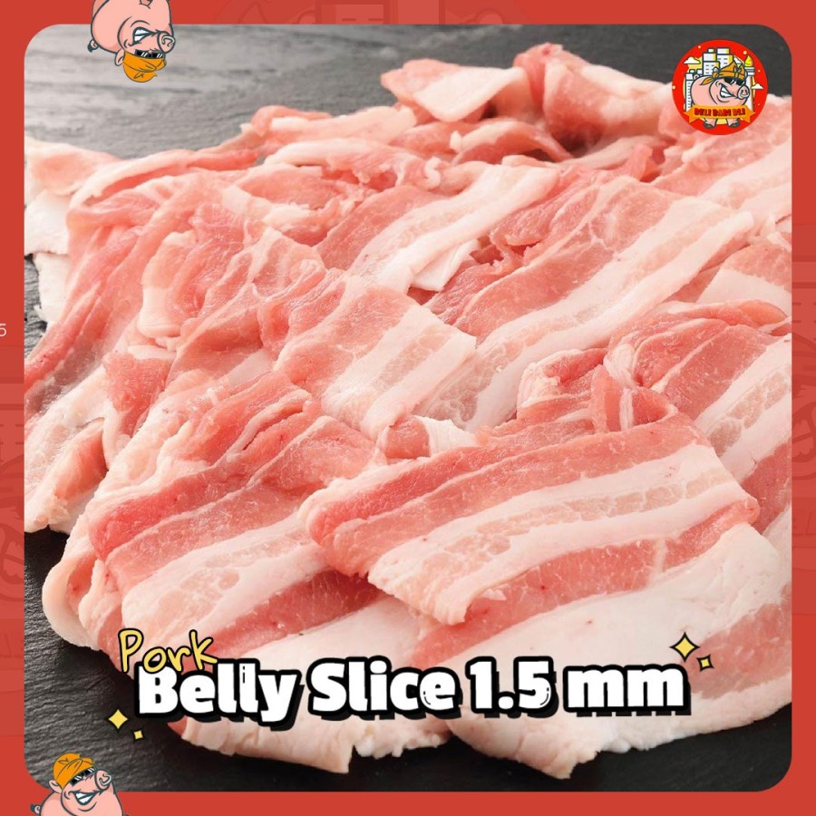 Jual PORK BELLY SAMCAN SLICE 1.5 MM SHABU-SHABU BBQ BABI ASLI BALI PACK ...