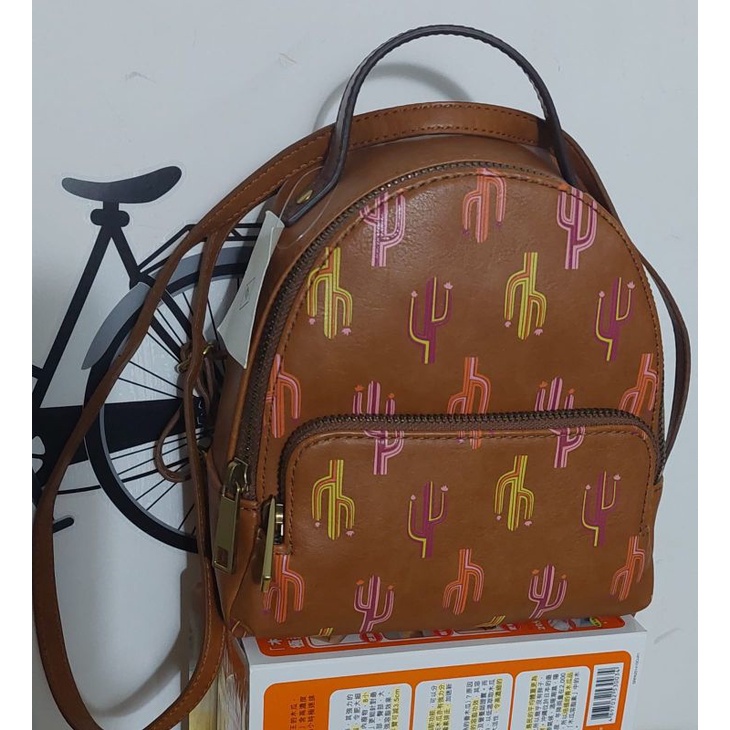 Jual FossilOriginal Mini Felicity Backpack Tan Cactuses | Shopee Indonesia