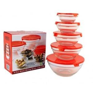 Jual Glass Bowl Set / Fresh Bowl kaca / Mangkok Bowl / KIM GLASS 5 Pc ...