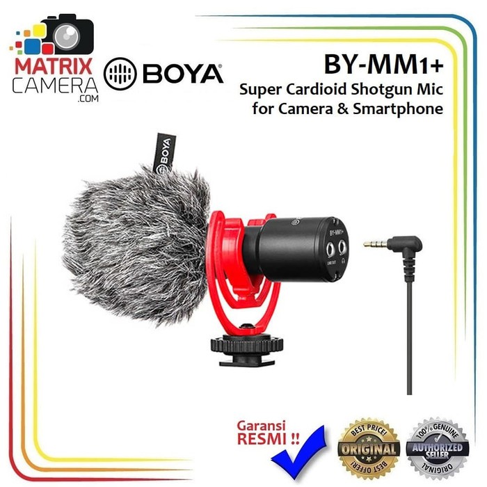 Jual BOYA BY-MM1+ Shotgun Microphone Mic for DSLR Camera Smartphone dll | Shopee Indonesia