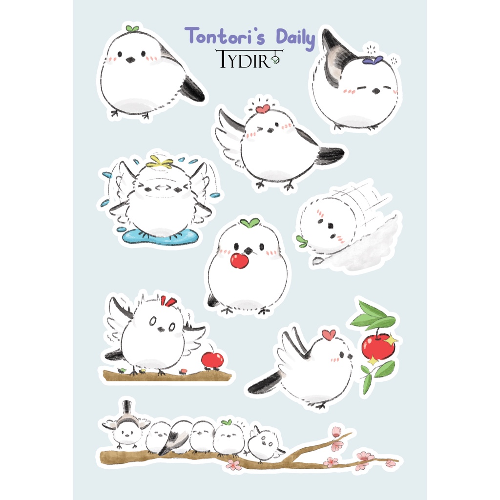 Jual [TYDIR] Sticker Sheet Kapibara Burung Shima Enaga Stiker Capi ...