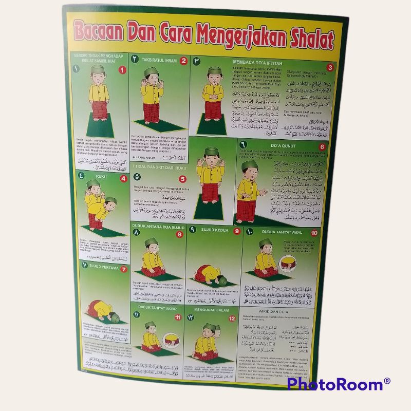 Jual Poster Bacaan Dan Cara Mengerjakan Shalat | Shopee Indonesia
