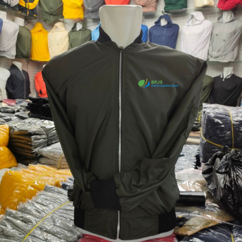 Jual Jaket Bomber slog BPJS Jaket - Taslan Waterproof | Shopee Indonesia
