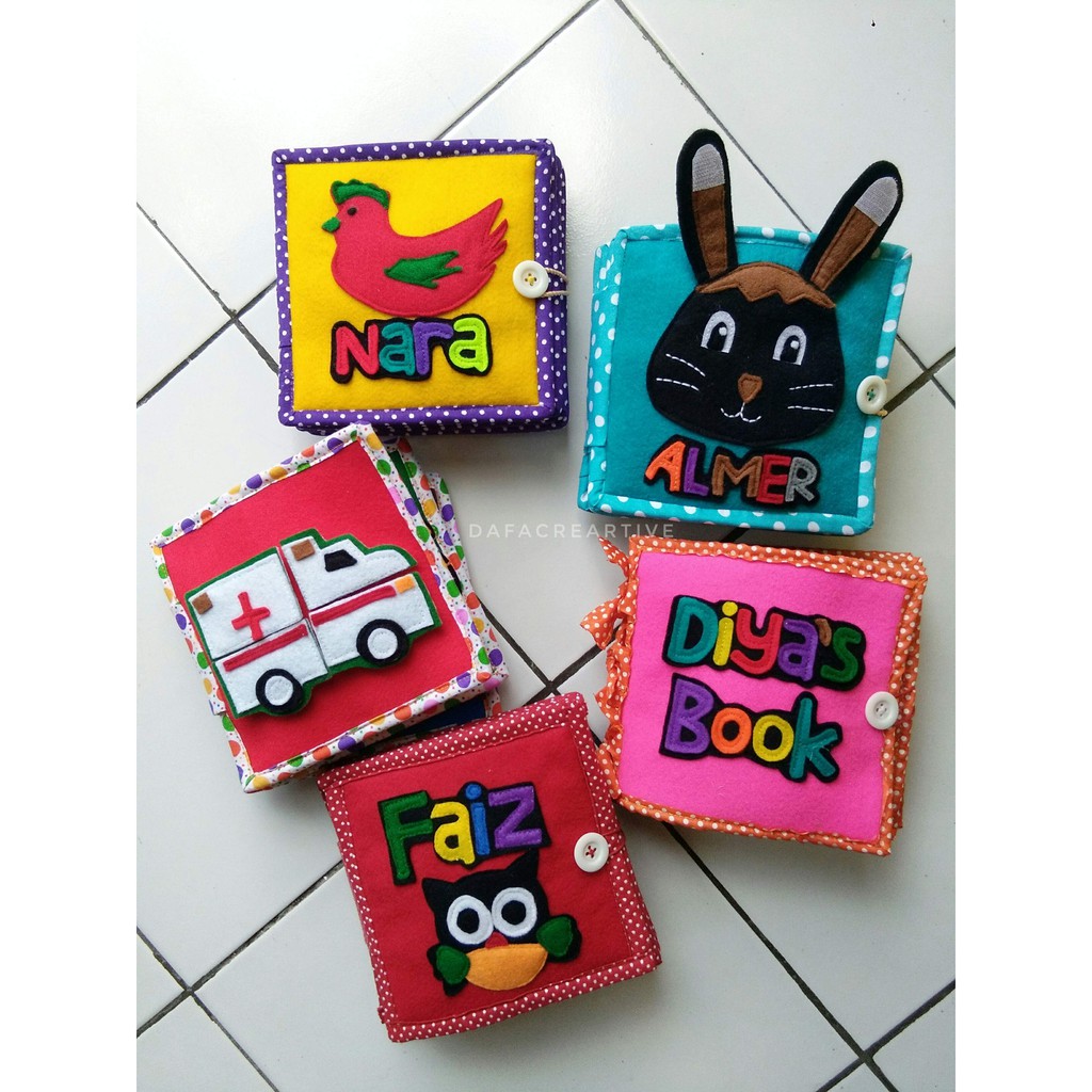 Jual Busy Book Dafa / Buku Flanel usia New Born-6 tahun - Buku Kain ...