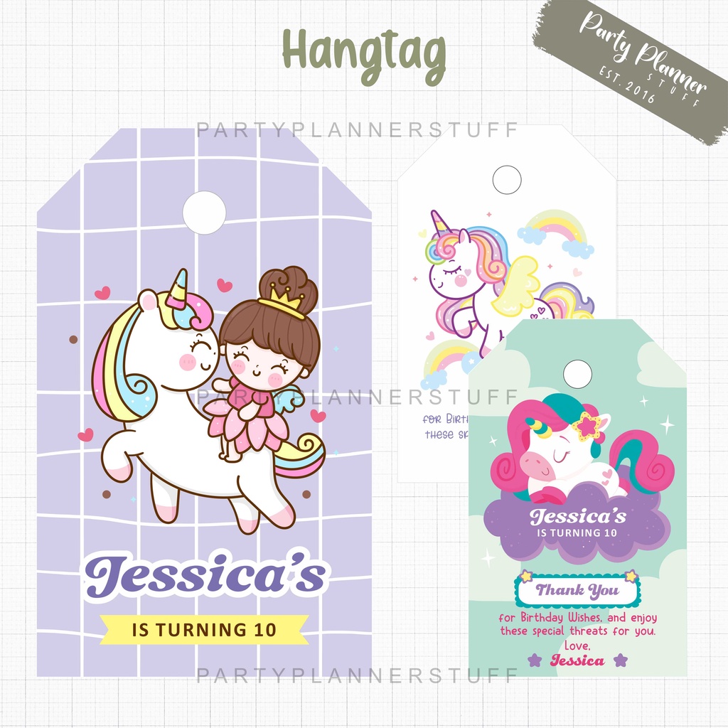 Jual Hangtag label souvenir ucapan ulang tahun kartu ucapan ultah anak ...