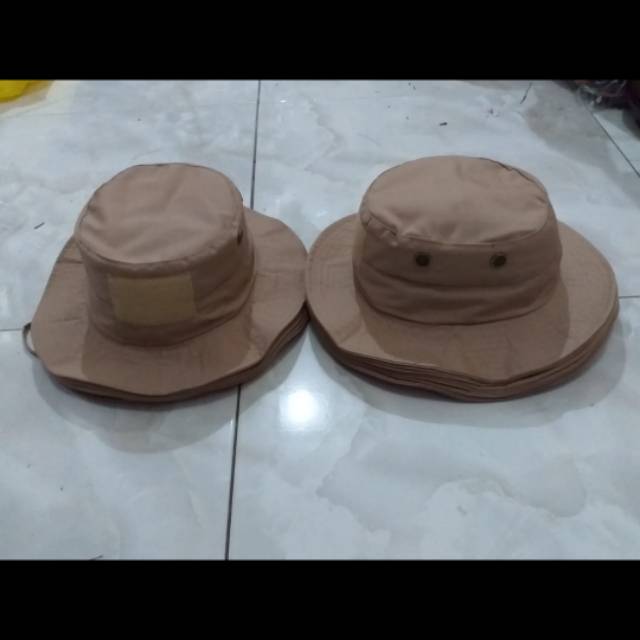Jual TOPI RIMBA PRAMUKA WARNA KREM | Shopee Indonesia
