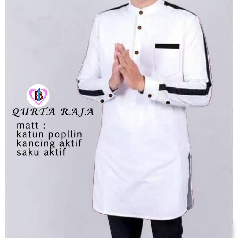 Jual QURTA RAJA Baju Pria Muslim Katun poplin B1-Love 59303-61198-63199 ...