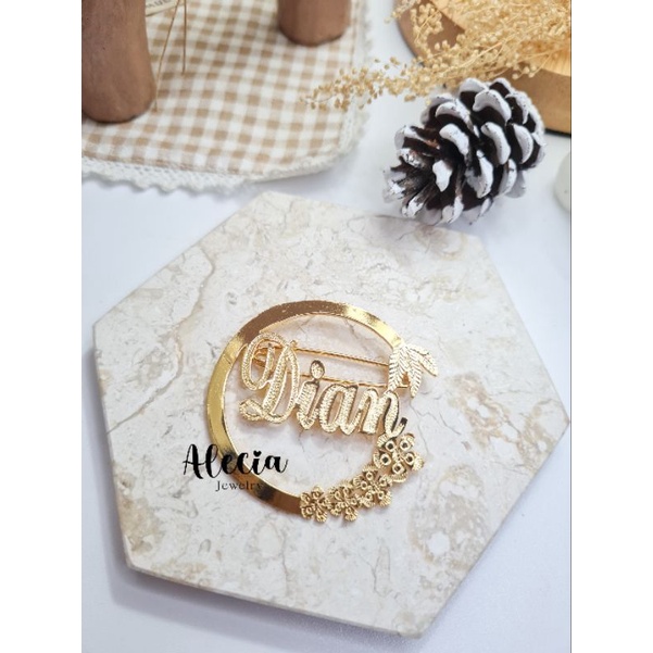 Jual Pin custom lapis emas diameter 5cm (bisa custom sesuai keinginan ...