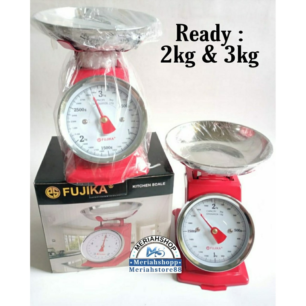 Jual TIMBANGAN DAPUR KUE FUJIKA BESI 2Kg & 3Kg / 5kg MANUAL ANALOG STAINLESS | Shopee Indonesia