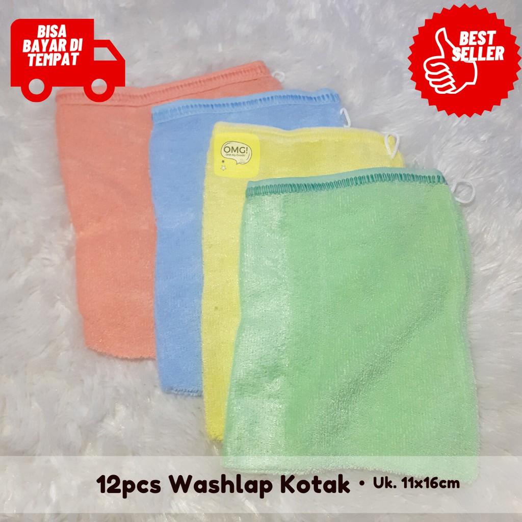 Jual 12 PCS HANDUK / WASLAP MANDI BAYI MURAH | Shopee Indonesia