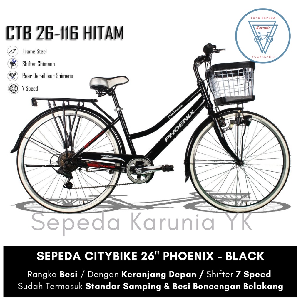 Jual Sepeda Phoenix 26” - Citybike CTB 116 MX 7 speed | Shopee Indonesia