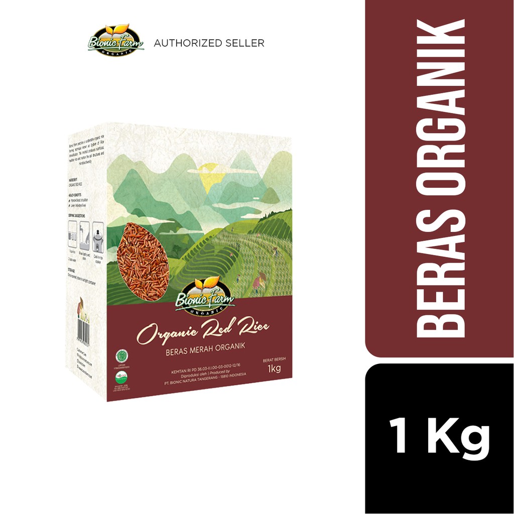 Jual Bionic Farm Beras Merah Organik 1kg | Shopee Indonesia