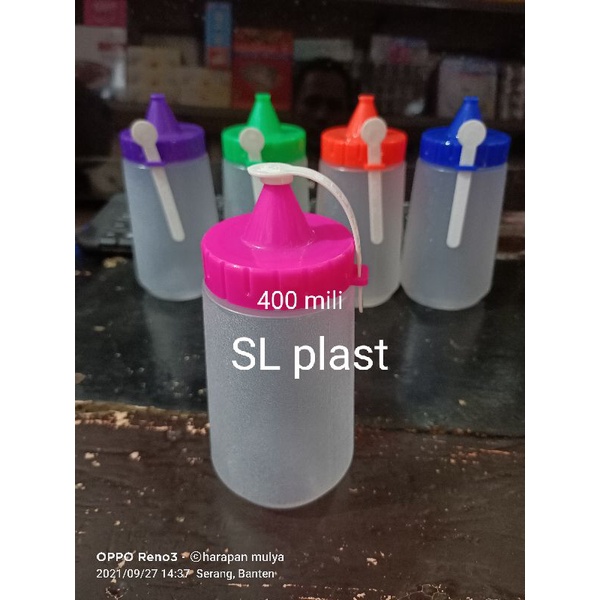Jual botol saos / botol saus /botol kecap SL plast 400ml | Shopee Indonesia
