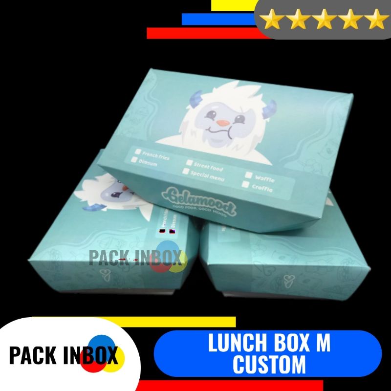 Jual CETAK PAPER LUNCH BOX M CUSTOM KARDUS AYAM GEPREK DUS AYAM PENYET ...