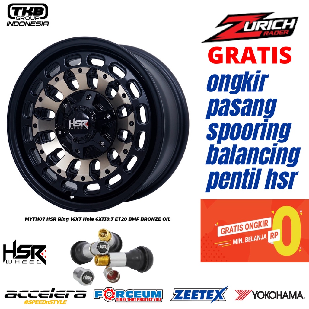 Jual velg mobil murah ring 16 model ofroad hsr myth 07 et20 black ...