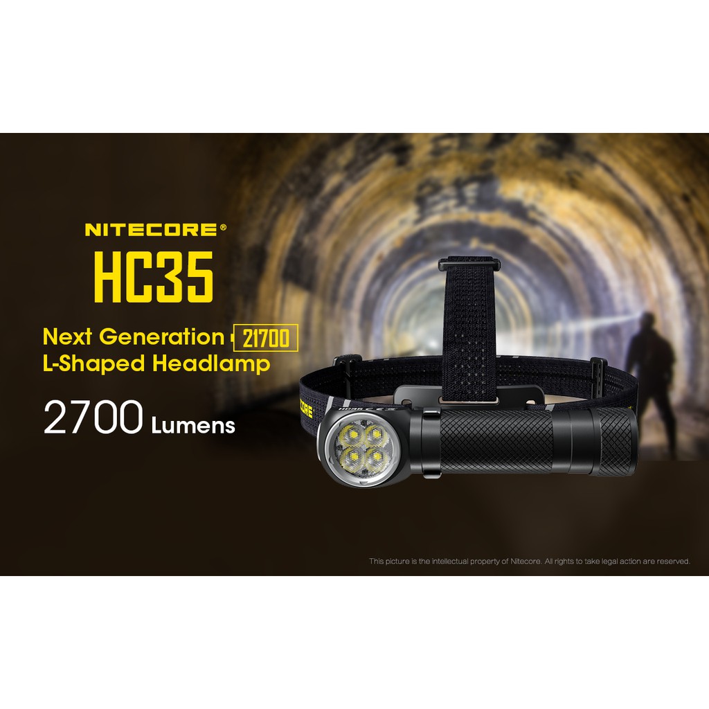 Jual Nitecore HC35 Rechargeable LED Headlamp 2700 Lumens Senter Kepala ...
