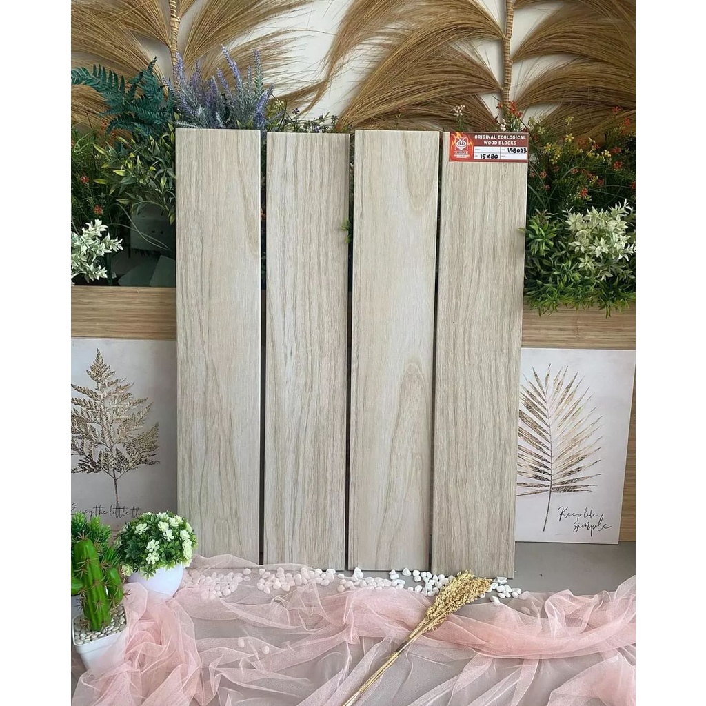 Jual granit 15x80 - motif kayu - torch 158023 | Shopee Indonesia