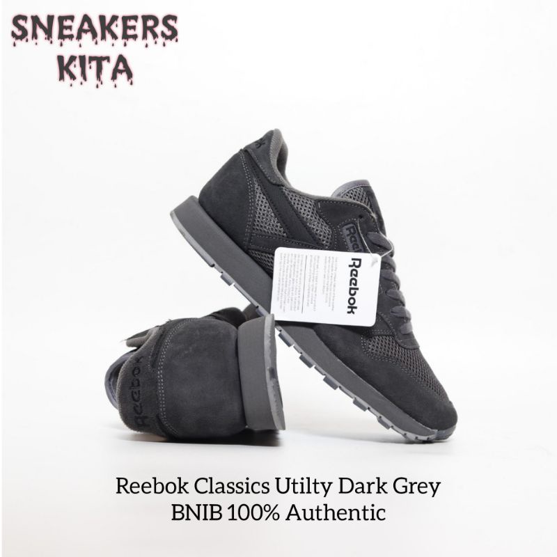 Jual Sepatu Reebok Classics Utility Dark Grey BNIB 100% Authentic ...