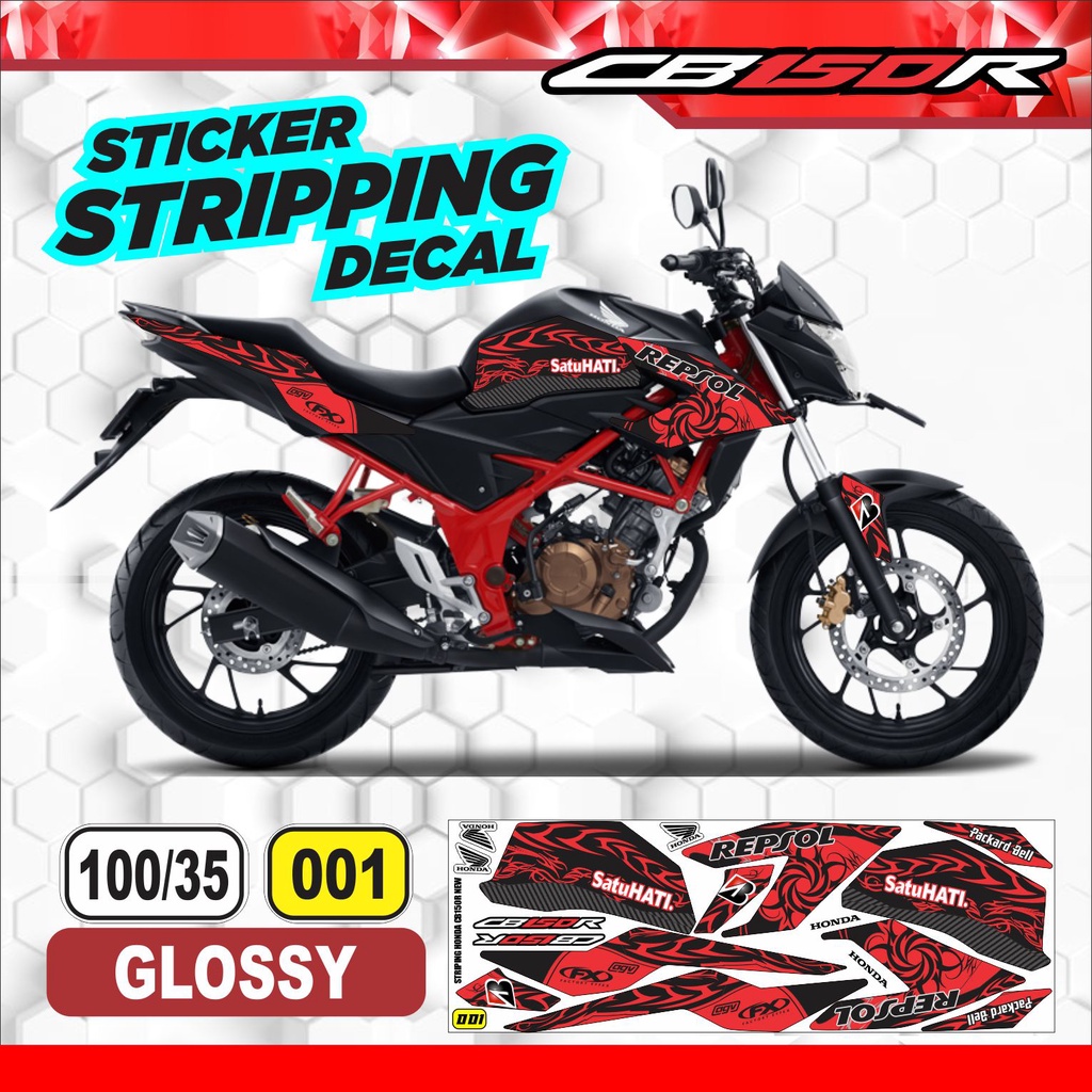 Jual Stiker decal striping honda CB150 R Variasi Tribal bisa rubah ...