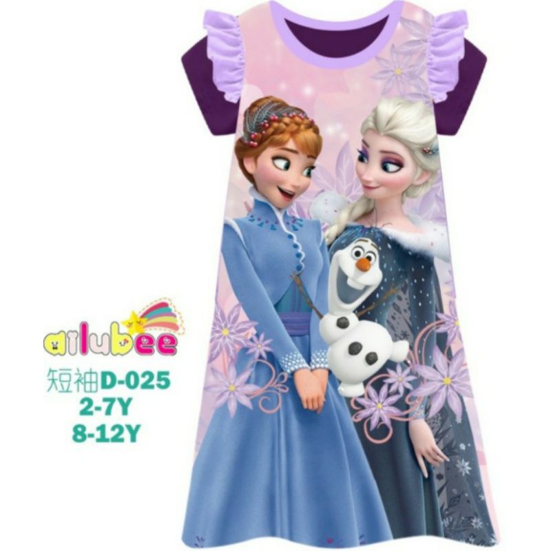 Jual Dress Anak Frozen Elsa Anna Olaf Ungu 2-7 Tahun | Shopee Indonesia