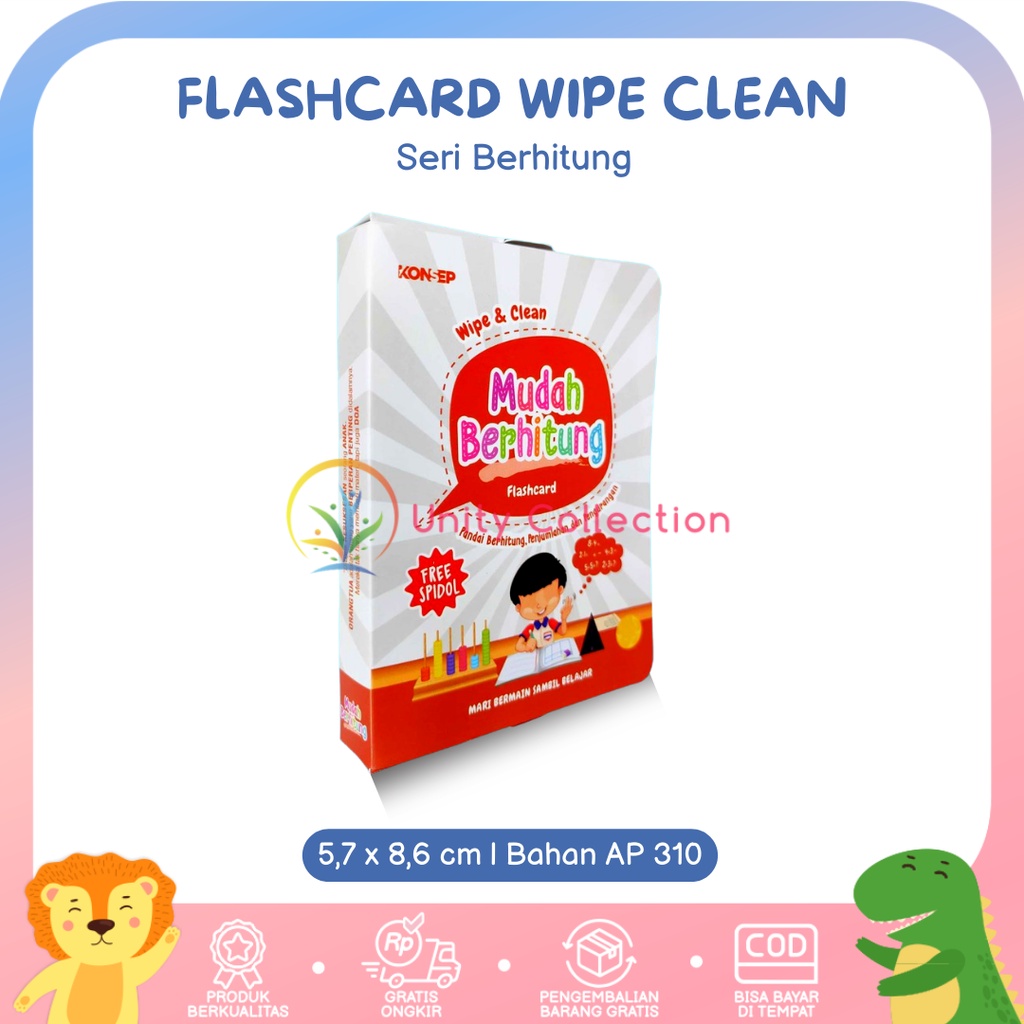 Jual Flashcard Wipe Clean Seri Berhitung Kartu Belajar Flash Card ...