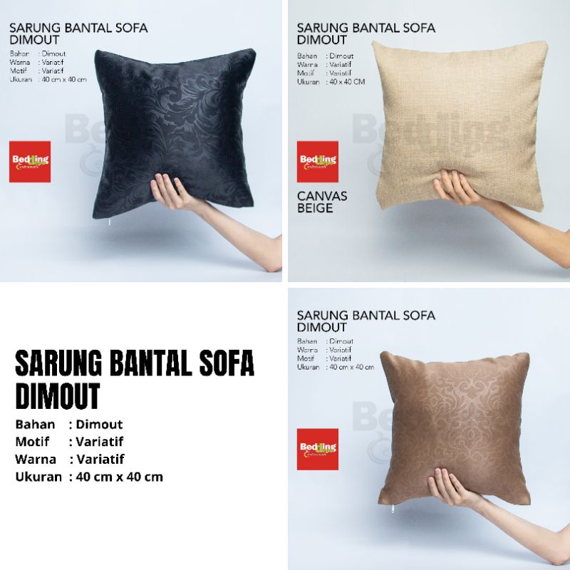 Jual Bedding Depo Sarung Bantal Sofa Minimalis Dimout 40 x 40 | Shopee ...