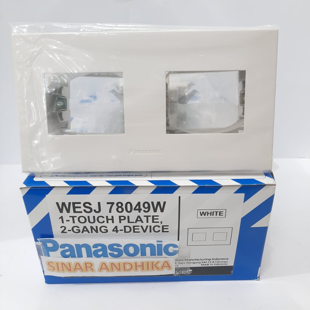 Jual FRAME SAKLAR 2 GANG 4 DEVICE PUTIH STYLE E PANASONIC WESJ 78049W | Shopee Indonesia