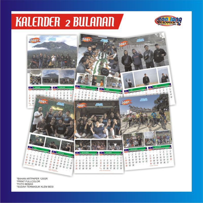 Jual KALENDER 2 BULANAN MURAHHH | Shopee Indonesia