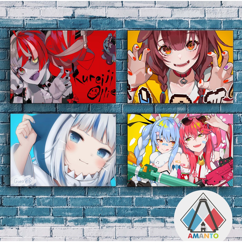 Jual POSTER KAYU HOLOLIVE GAWR GURA, USADA PEKORA, ELITE MIKO, KUREIJI OLLIE, KORONE HIASAN ...