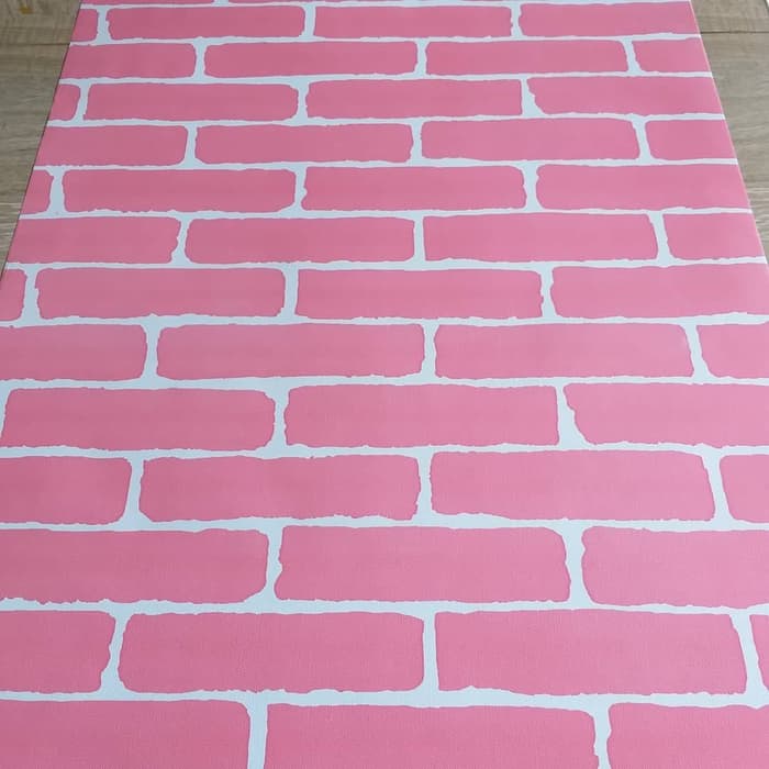 Jual Wallpaper Sticker BATA PINK List PUTIH | Shopee Indonesia