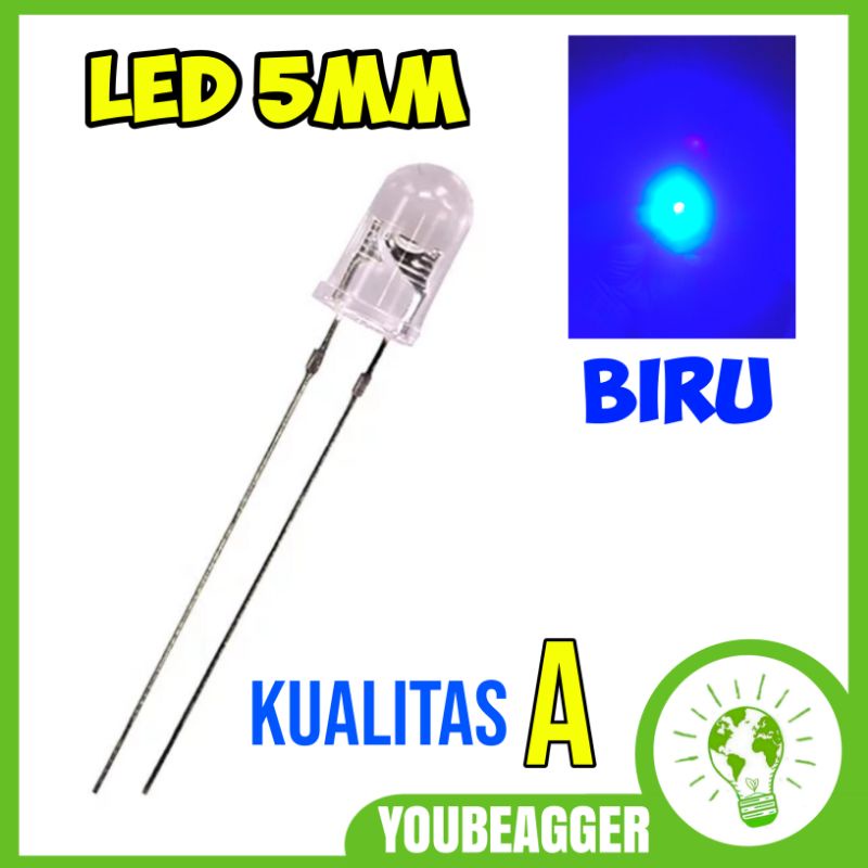 Jual LED 5mm Biru 3.2-3.4v | Shopee Indonesia