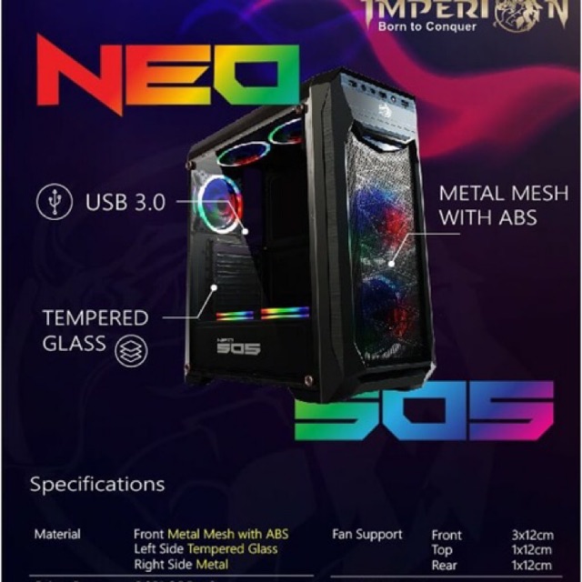 Jual CASING GAMING IMPERION NEO 505 TRANSPARAN CASE | Shopee Indonesia