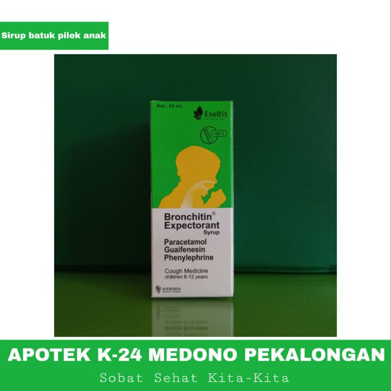 Jual Bronchitin Expektoran syrup 60ml/obat Batuk berdahak/obat batuk ...