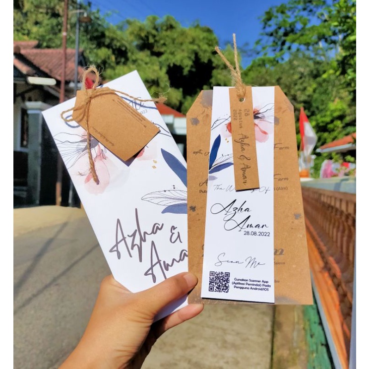 Jual best seller !!! undangan pernikahan rustic amplop hang tag foto ...