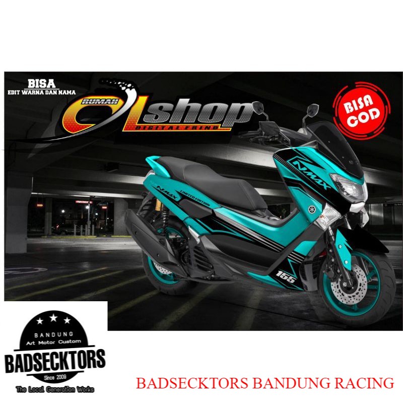 Jual sticker decal full body Yamaha nmax grafis variasi warna tosca ...