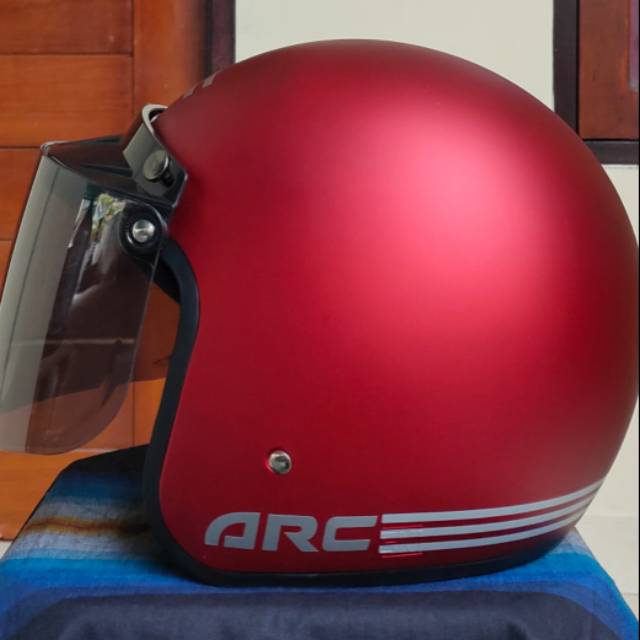 Jual Helm ARC premium ( merah dof) | Shopee Indonesia