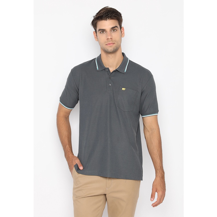Jual Jack Nicklaus Cedar Polo Shirt Pria Regular Fit Iron Gate | Shopee ...