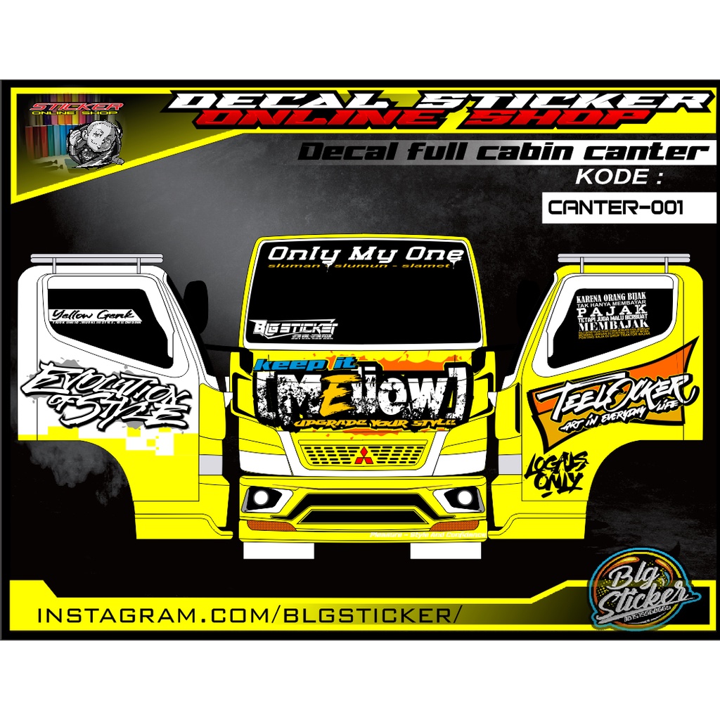 Jual STIKER DECAL KABIN CANTER FULL | Shopee Indonesia