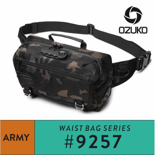 Jual Ozuko Waistbag #9257 Army - Camo | Shopee Indonesia