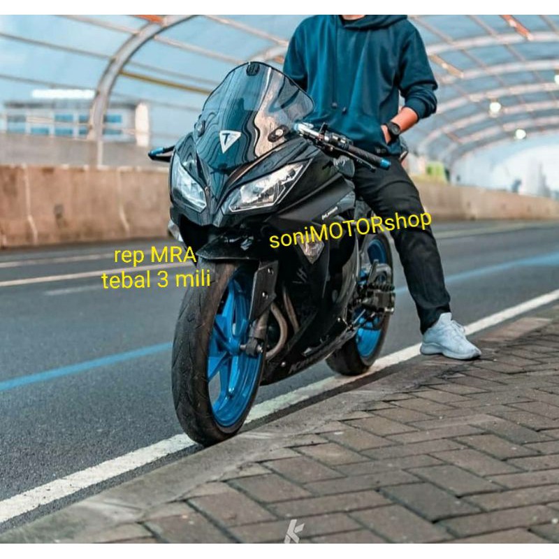 Jual Windshield Visor Ninja 250 FI OLD MRA Model FREE LIS KARET ...