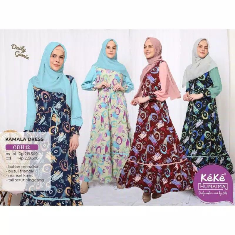 Jual Gamis Dewasa Keke ~Kamala Dress (GDH 12) ~ | Shopee Indonesia